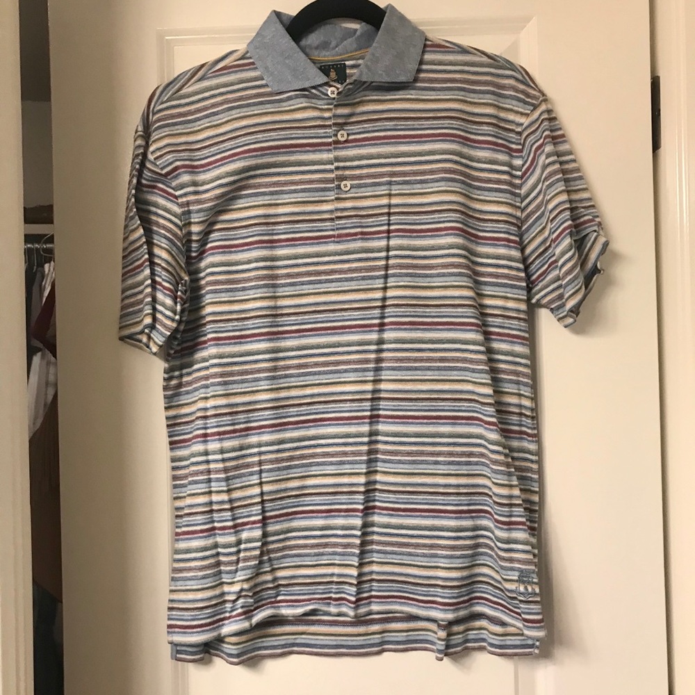 Men’s Robert Talbott Striped Polo - Gem